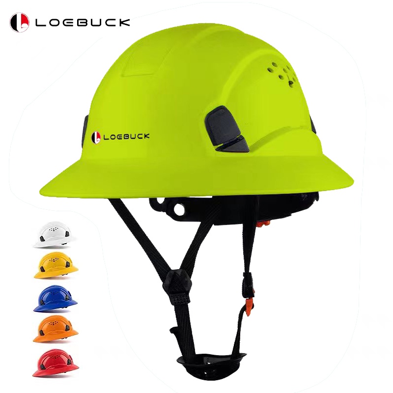 LOEBUCK helmet engineering cap breathable abs helmet big brim shade ...