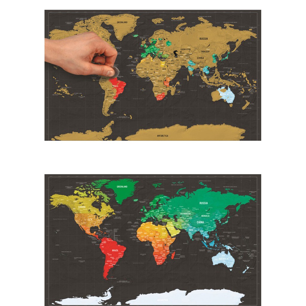 Scratchable World Map Travel Gift Idea | Shopee Malaysia