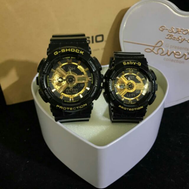 HOT🔥GSHOCK BLACK GA110 COUPLE SET WATCH | Shopee Malaysia
