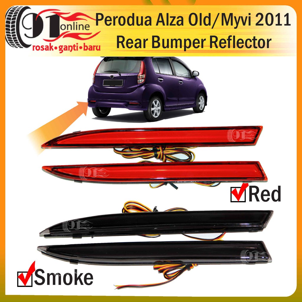 Perodua Alza Old / Myvi 2011 Lagi Best Rear Bumper LED Reflector (2pcs ...