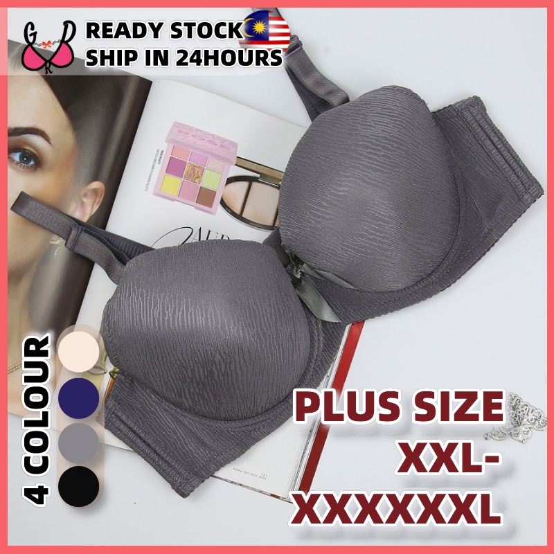 【GDR】 BIG SIZE PLUS SIZE #42-#50 CUP D/E FULL CUP Bra Wired Thin Span Baju Dalam Wanita Saiz ...