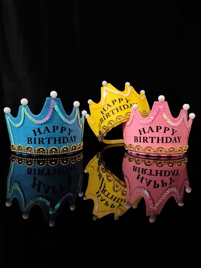 LED LIGHT Happy Birthday Party Hat Crown Princess King Headband Hari ...