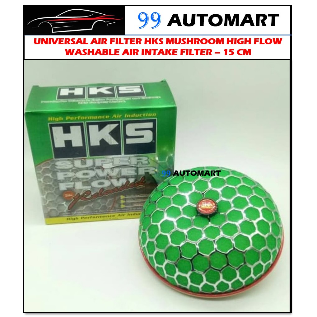 15CM UNIVERSAL HKS MUSHROOM HIGH FLOW WASHABLE AIR INTAKE FILTER AIR ...