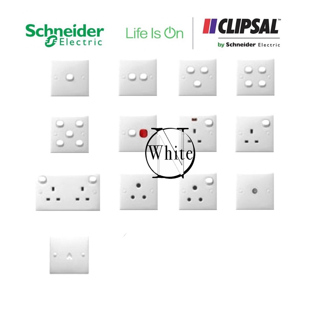 CLIPSAL Switches & Socket Outlet ( By SCHNEIDER Electric ) S-Classic ...