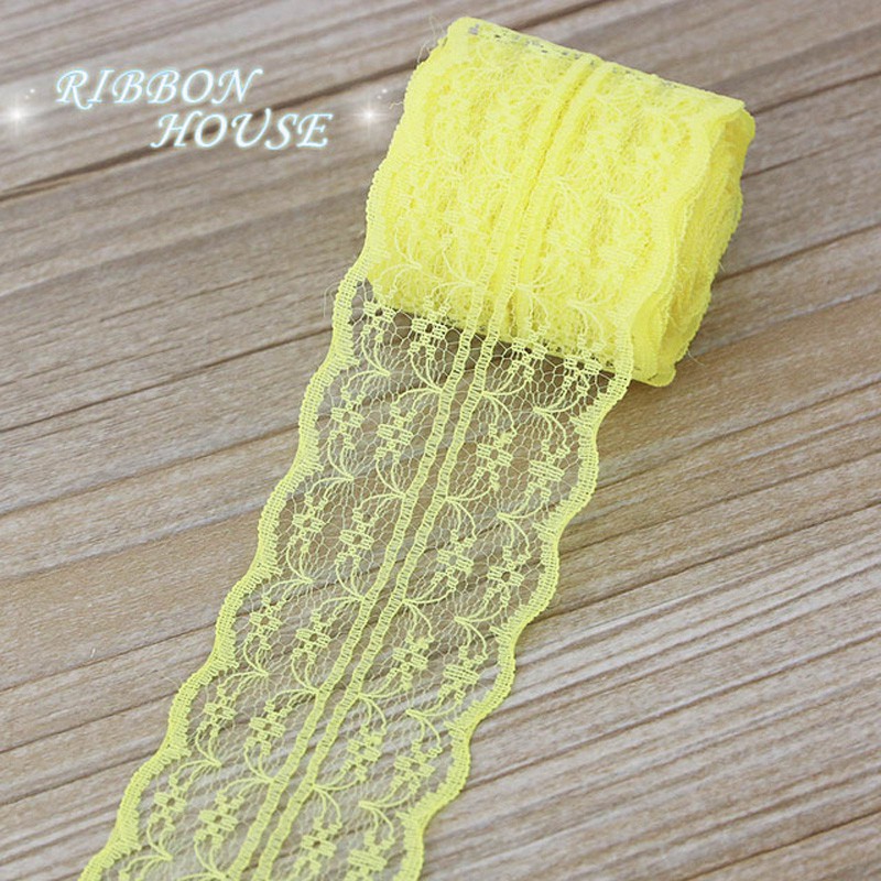 (5 yards / roll) 45mm kain reben ribbon putih webbing pakaian hiasan ...