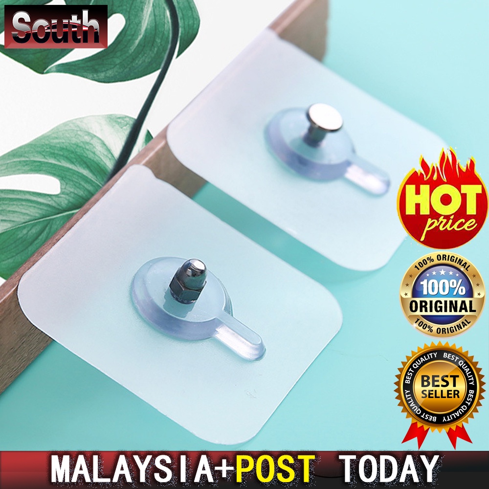 ★Ready Stock★ Punch Free Wall Stickers Adhesive Non-Trace Wall Screw ...