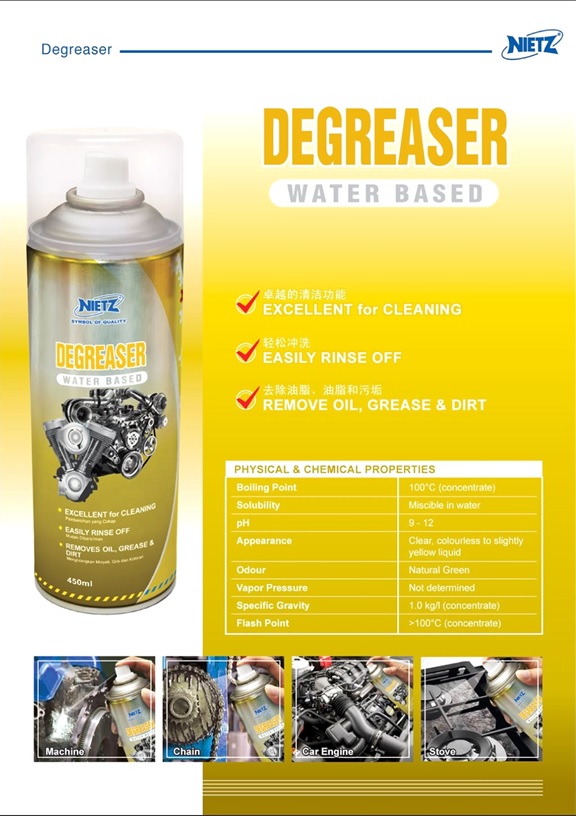 NIETZ Aerosol Spray Water Based Degreaser ( 450ml ) | Shopee Malaysia