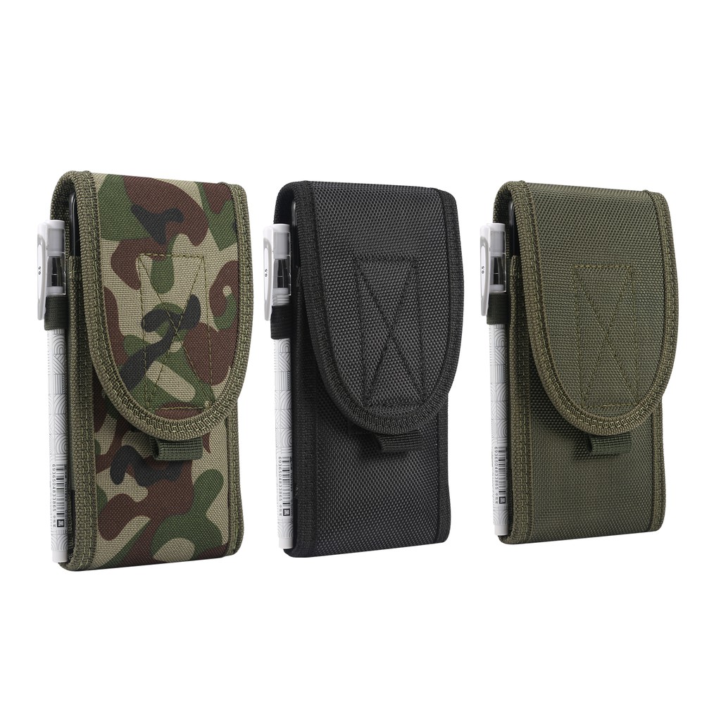 Universal Tactical Nylon Phone Pouch Bag Cellphone Belt Holder Waist ...