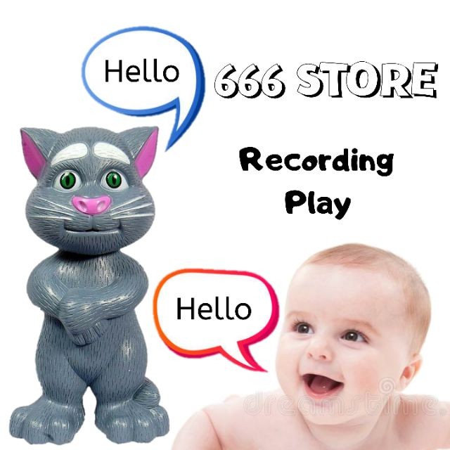 Already stock 💥Talking Tom Cat Intelligent Touch Record Story Tell ...