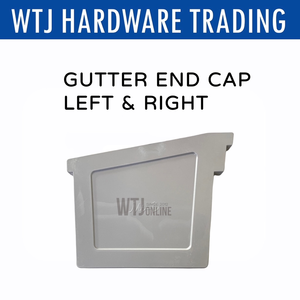 PVC Rain Gutter Mitre Joint Bracket End Stopper / PVC Kelabu Salur Air ...