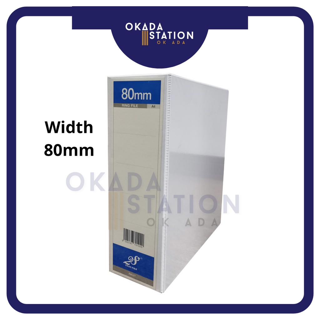 OKADA 2D PVC Ring File (A4) / Fail Kulit Keras / White File / Fail ...