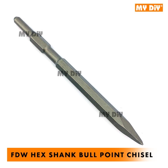 MYDIYHOMEDEPOT - High Quality 17x280mm FDW HEX Shank Bull Point Chisel ...
