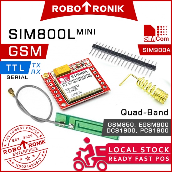 Mini SIM800L GSM (3.7V) Module w Antenna SIM 800 800L | Shopee Malaysia