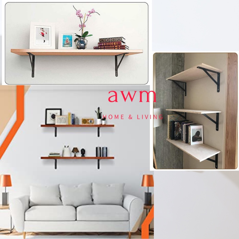 AWM Stainless Steel 304 Heavy Duty L Bracket thickness 4mm DIY dinding ...