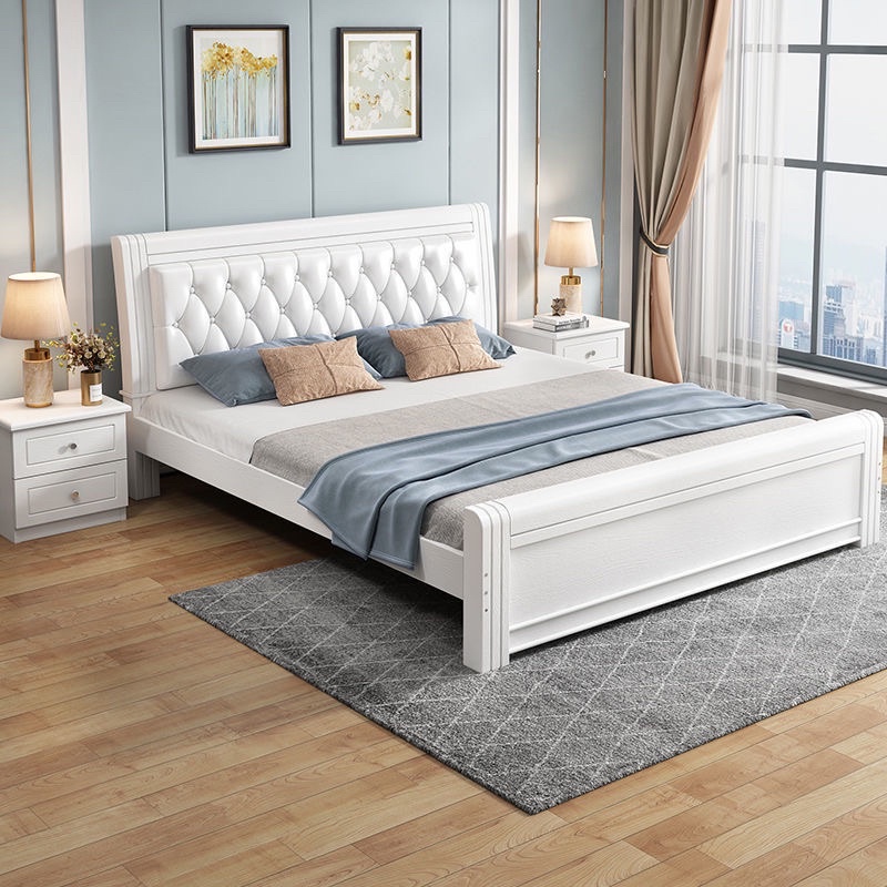 Katil Nordic solid wood pine king atau queen | Shopee Malaysia