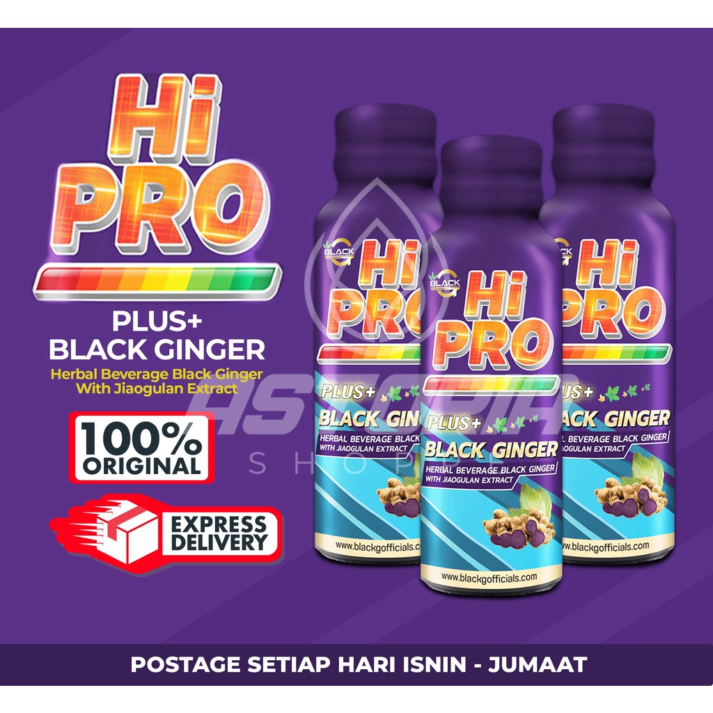 Minuman Tenaga Jus Kunyit Hitam HiPro Plus+ Black Ginger (90ml ...
