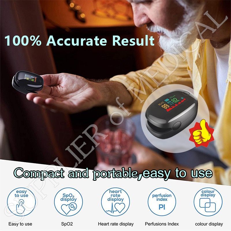 Oximeter fingertip Pulse Oxymeter Accurate and Fast Spo2 Reading Oxygen ...
