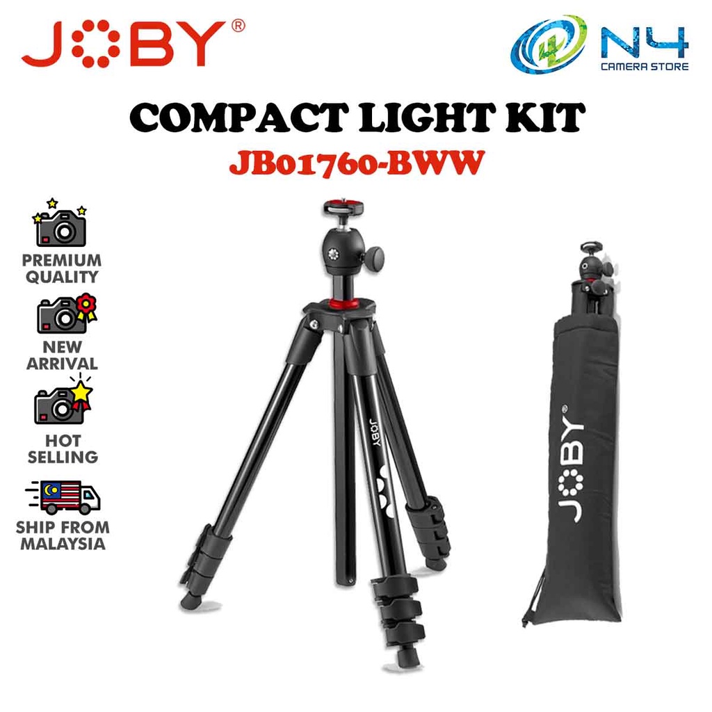 Joby Compact Light Kit JB01760-BWW Full Size Mobile Tripod Kit for the ...