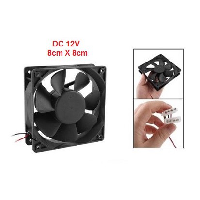 DC 12V 8cm X 8cm PWM Computer Case Fan CPU Cooler Fan 4pin 80mm ...