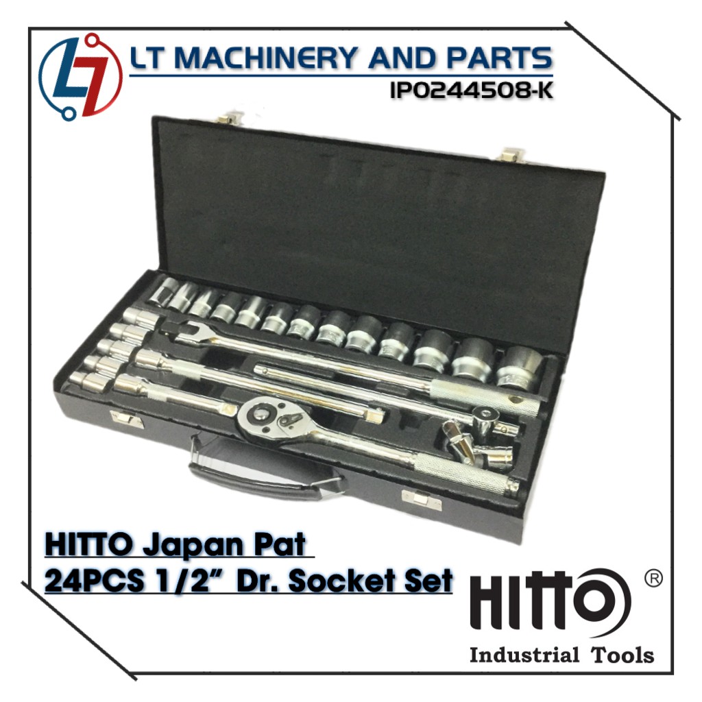 [Ready Stock] HITTO Japan Pat 24pcs 1/2" Dr. Socket Set (6PT) | Shopee ...