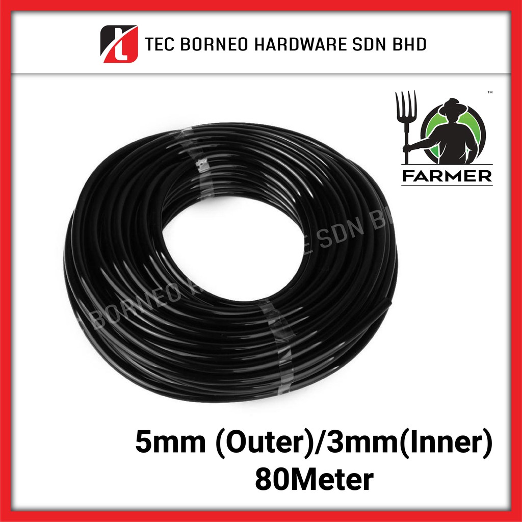 TEC [1 Roll] 80meter 3/5mm Mikro Tiub Kapilari Watering Micro Tubing ...