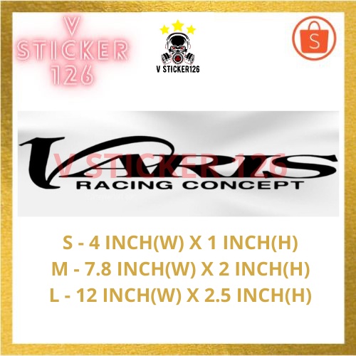 VARIS RACING CONCEPT CAR STICKER KERETA LANCER INSPIRA EVO MYVI AXIA ...