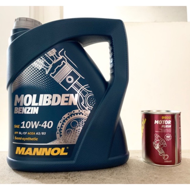 Mannol Molibden Benzin 10W-40 4 Liters Semi Synthetic Engine Oil (FREE ...