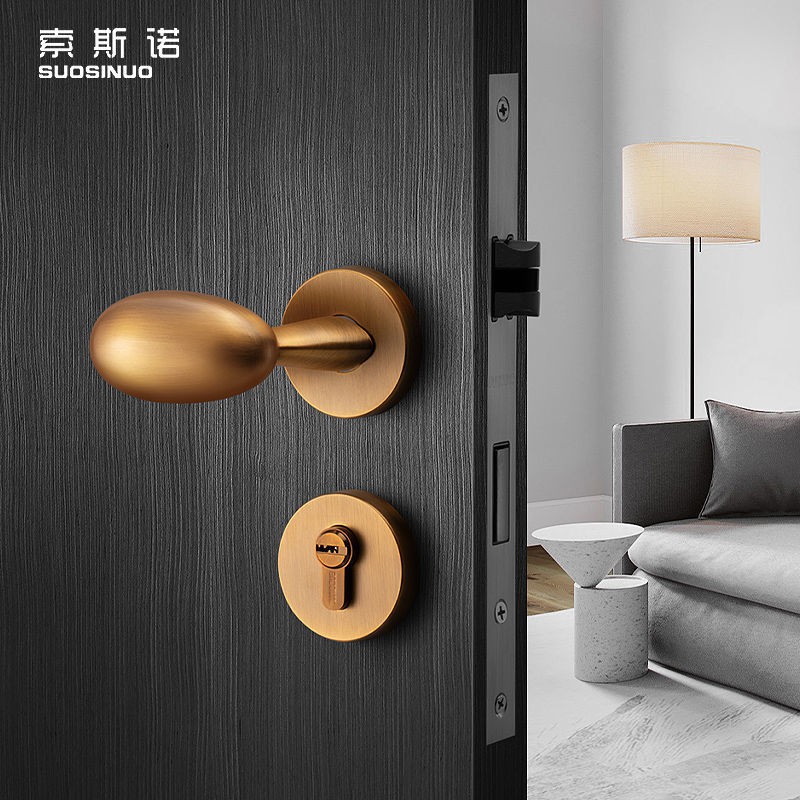 Sosno bedroom door lock indoor Nordic mute door lock simple door lock ...