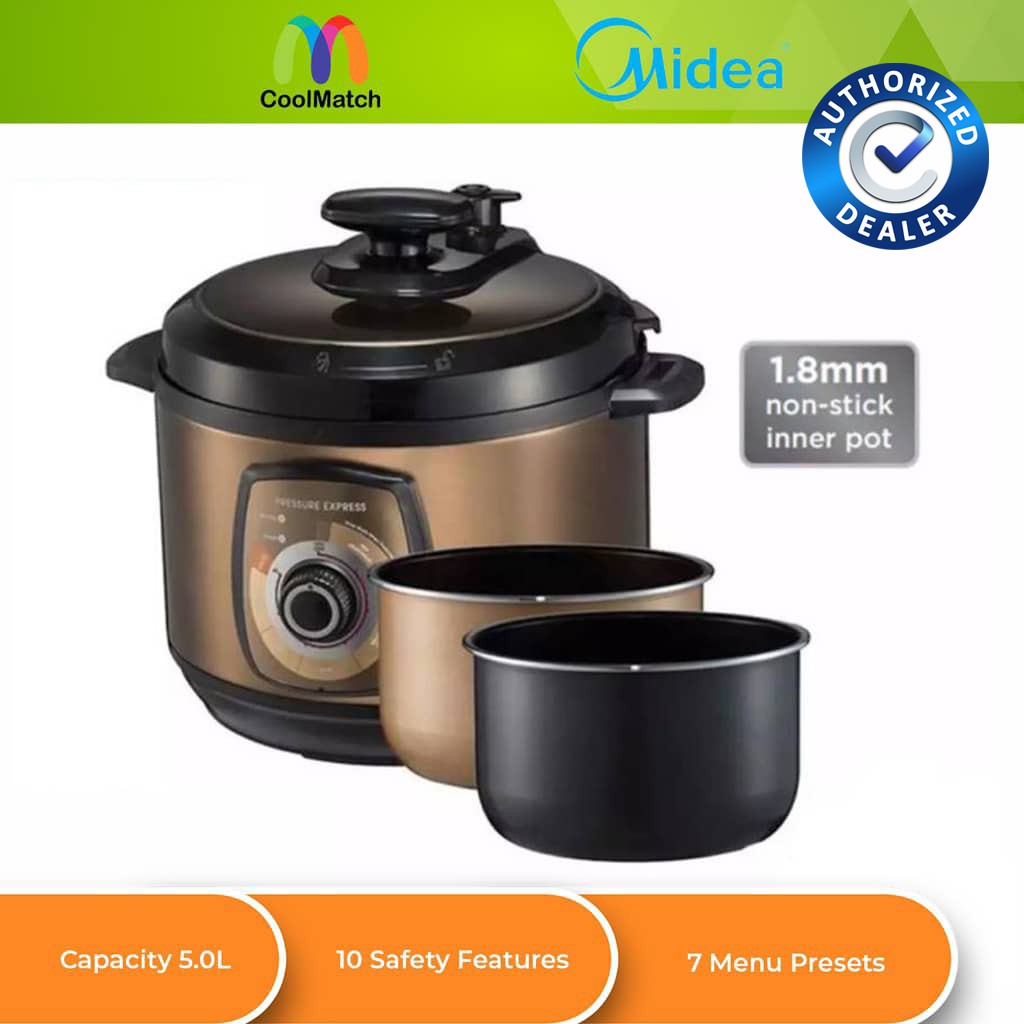 MIDEA 5.0L Pressure Cooker with Dual Inner Pot-MY-CH502A | Shopee Malaysia
