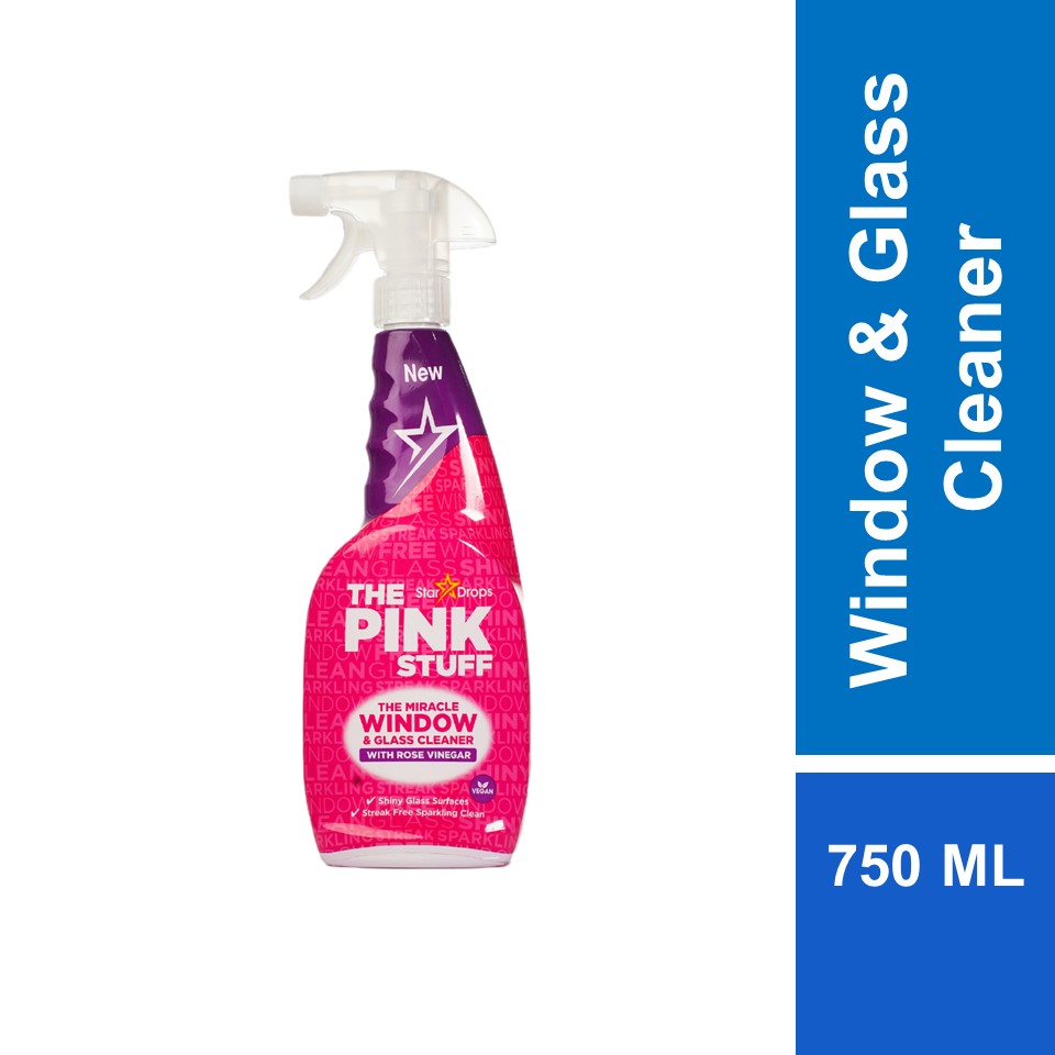 The Pink Stuff The Miracle Window Cleaner with Rose Vinegar 750ml ...