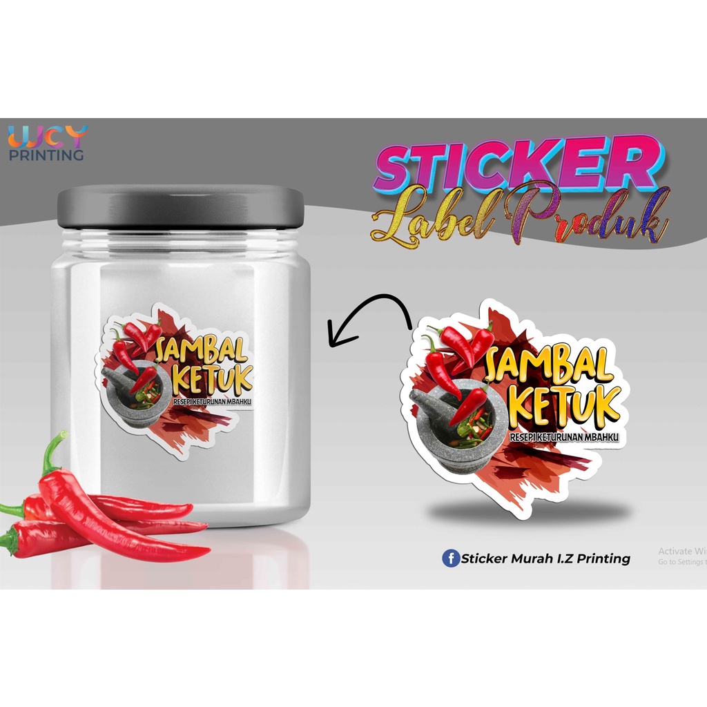 Sticker Label Produk | Sticker Produk Sambal | Sticker Cookies, Kek ...