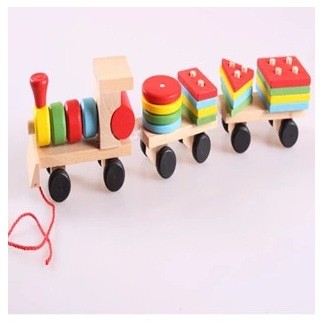 TH067 Educational Toy Train Building Block Shapes and Color | Shopee ...
