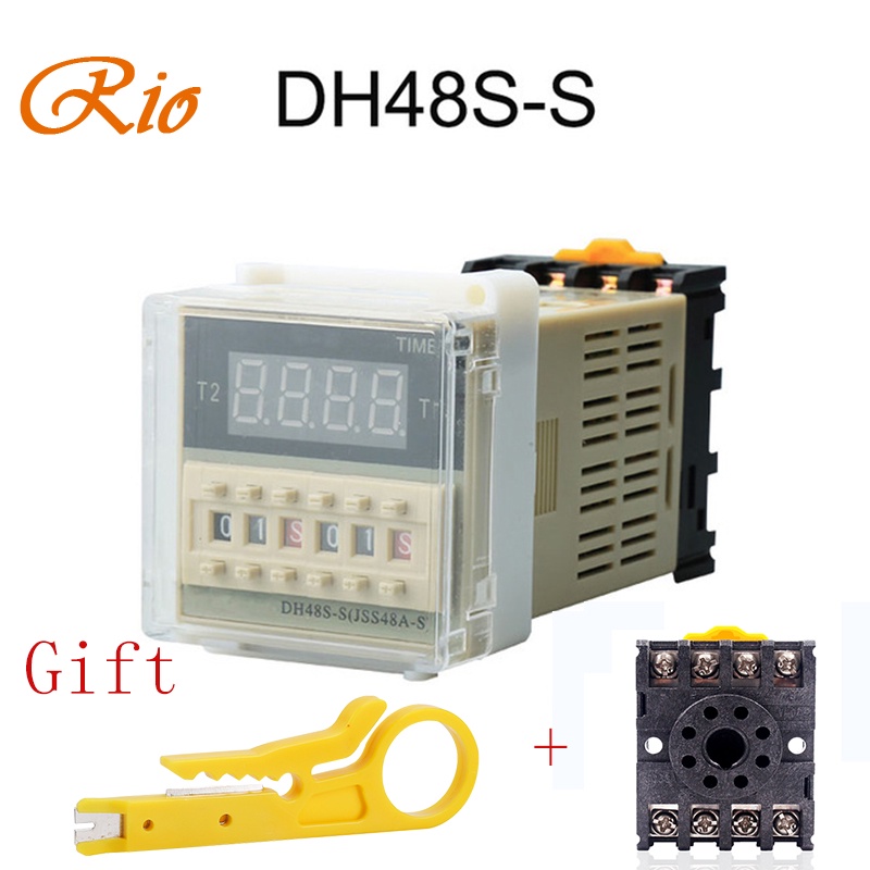 DH48S-S DH48S-1Z DH48S-2Z DH48S-S-2Z relay repeat cycle time relay / timer with socket 380V 220V ...