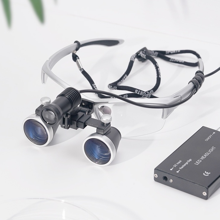 Dental Lab Surgical Binocular Loupe Glass 3.5x Amplification Magnifier ...