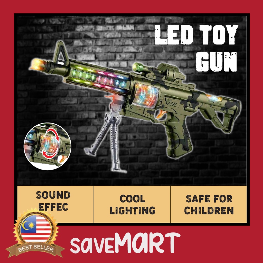 Electric Toy Machine Gun Pistol Special Force Iron with Music and Light ...