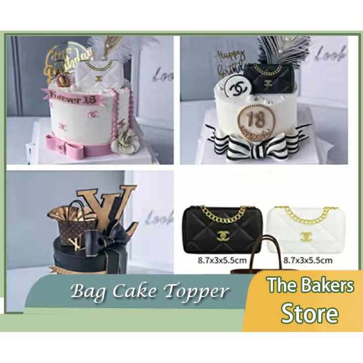 The Baker's Brand Logo handbag Birthday cake bag topper dessert party ...