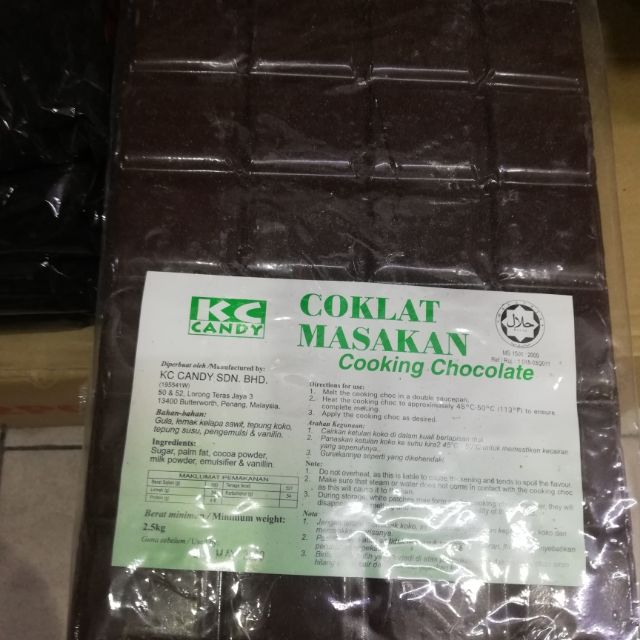 KC Candy Bittersweet Cooking Chocolate 2.5KG | Shopee Malaysia