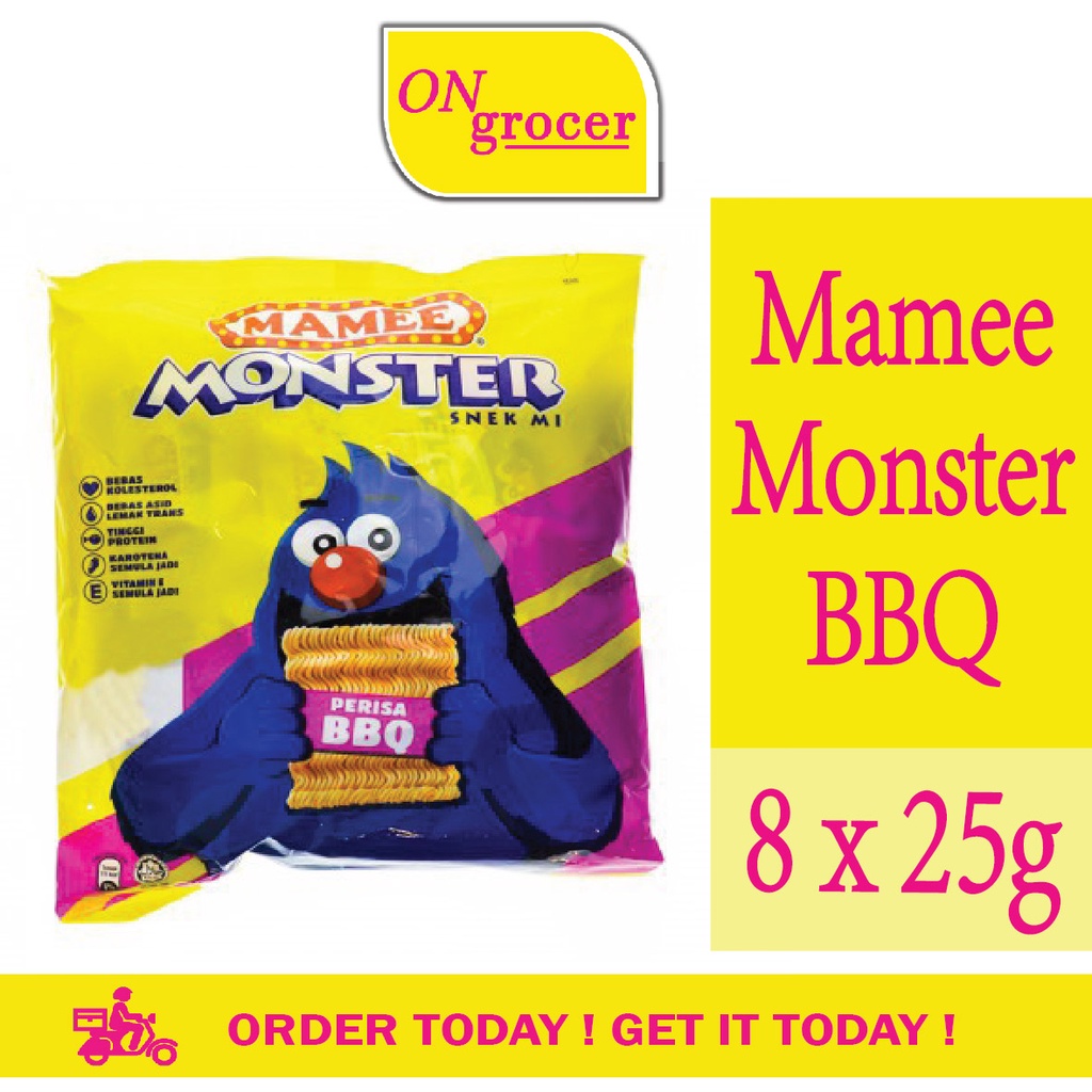 Mamee Monster BBQ 8 x 25g | Shopee Malaysia