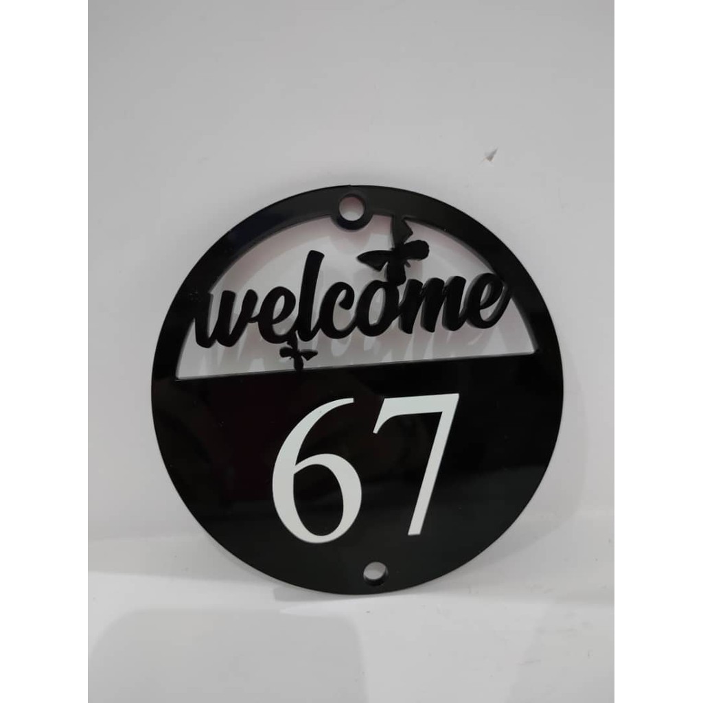 SIGNAGE RUMAH/PAPAN TANDA RUMAH/PAPAN TANDA MURAH/NO PLAT RUMAH/NO ...