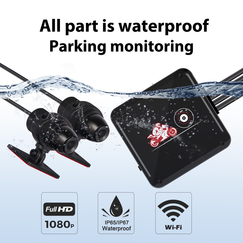 SYS VSYS B6PL Wi-Fi Dual 1080P Full HD Motorcycle Full Body DVR ...