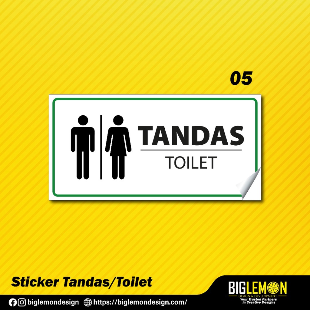 Sticker Basuh Tangan/Sticker TANDAS TOILET/Sticker Restoran/Sticker ...