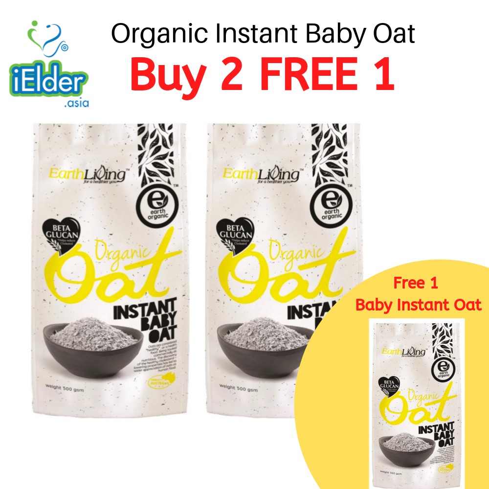 Earth Organic Instant Baby Oat 500g [Exp: March 2023] | Shopee Malaysia