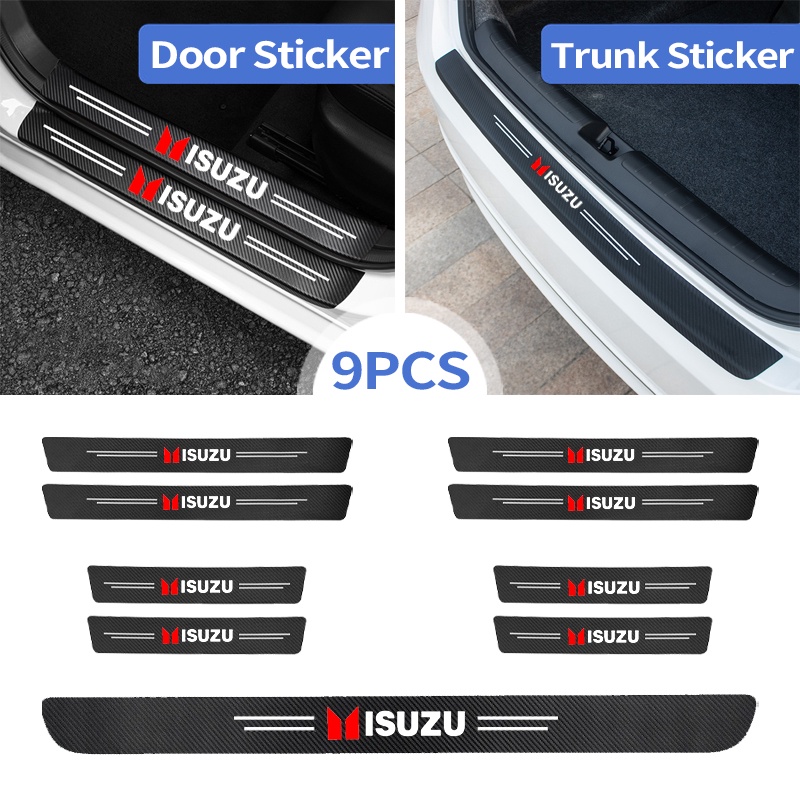 For Isuzu Carbon Fiber Car Door Sticker Protector Auto Threshold Strips ...