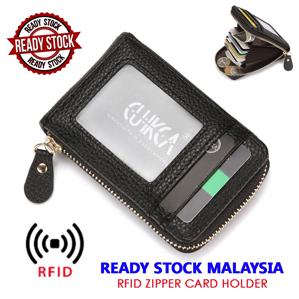 RFID ZIPPER CARD HOLDER FOR MEN AND WOMEN MINI KAD HOLDER LELAKI WANITA ...