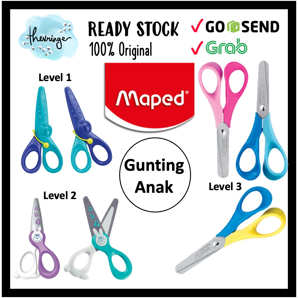 Maped Safety Scissors Learning Scissors for 2 Year Old Children Kidi ...
