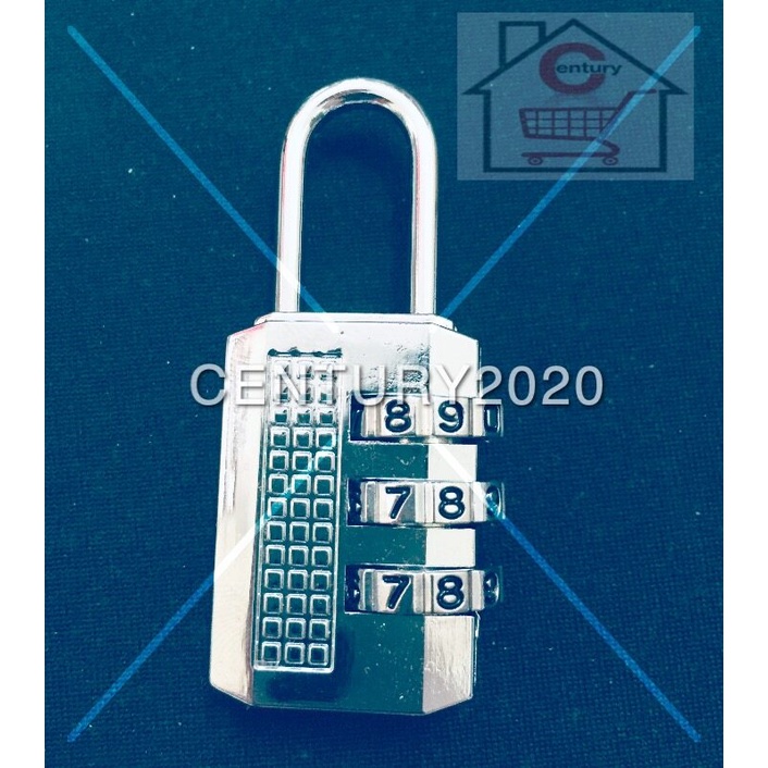 Push Button Padlock 3 Digit Push Numbers Button Combination Pad Lock ...