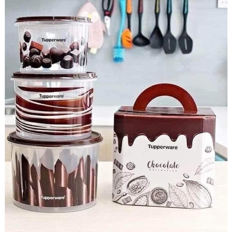 Tupperware Chocolate Tower Canister Set 3 units Fab Farm Tower Canister ...