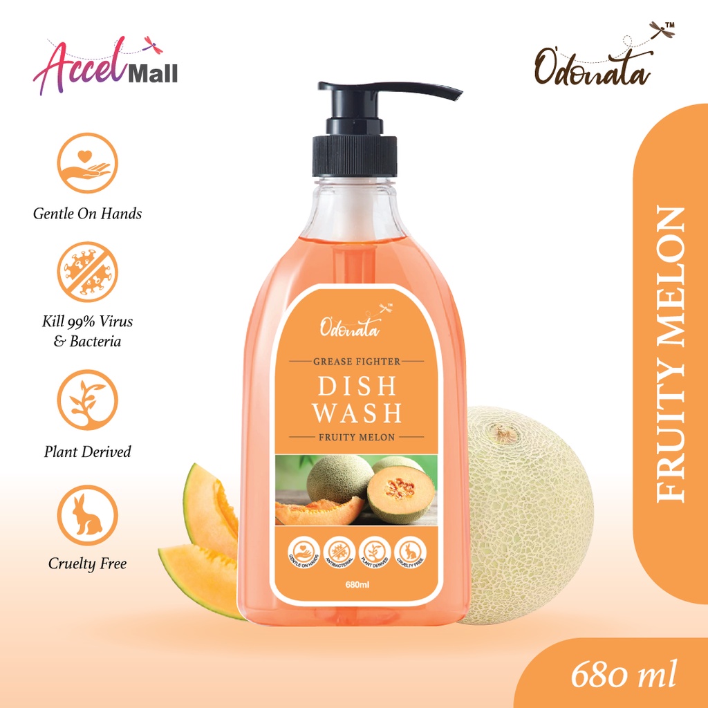 Odonata Dish Wash Fruity Melon 680ml ( Enzymatic Plant Based Eco ...