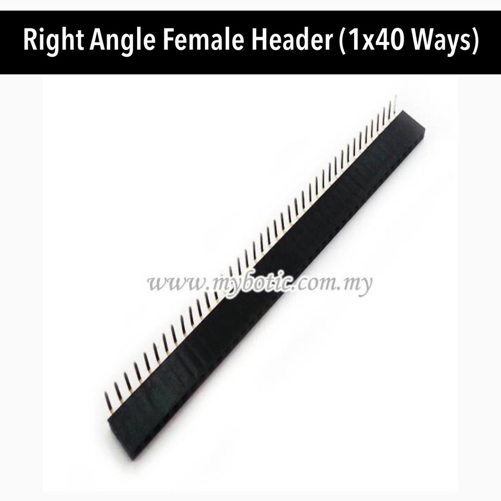 Right Angle Female Header 1x40 ways | Shopee Malaysia