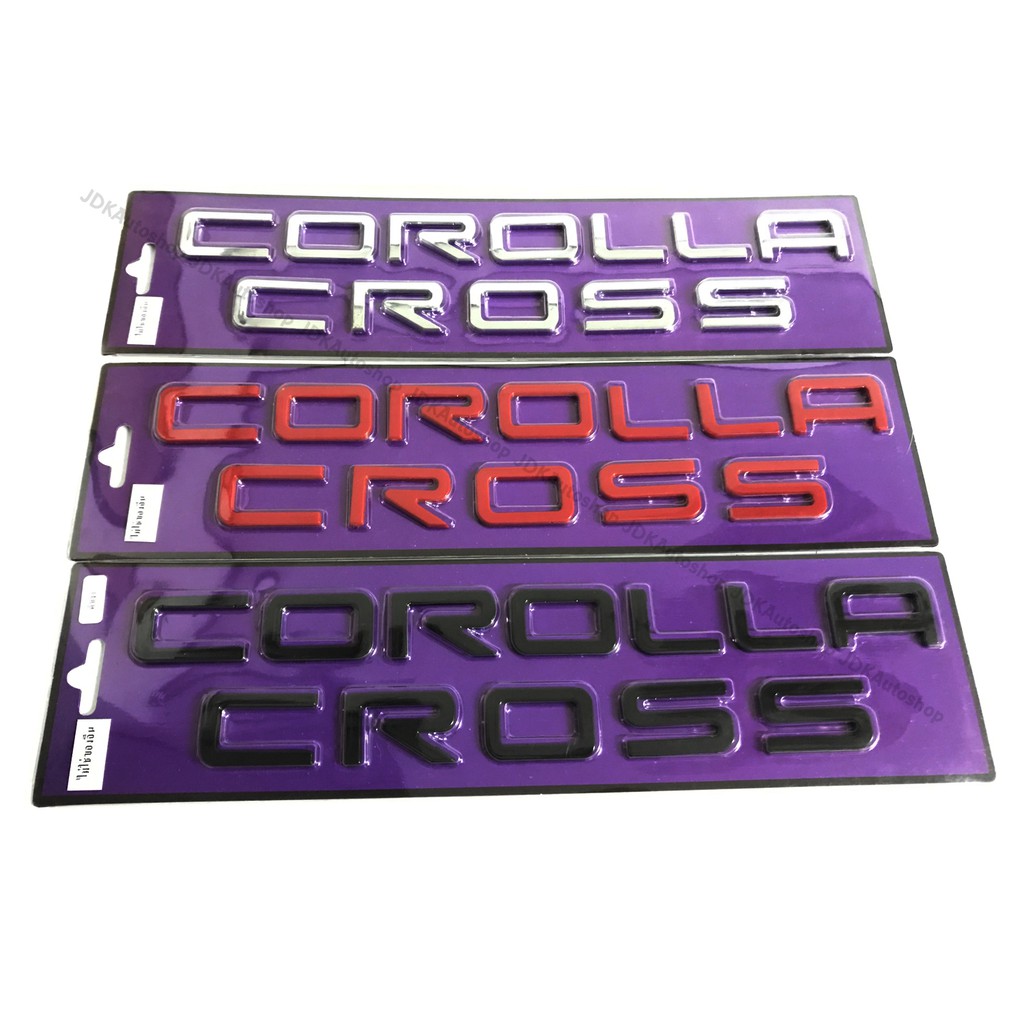 3D Letter Logo Embossed Front Bonnet COROLLA CROSS Size 2.7 cm. For ALL ...